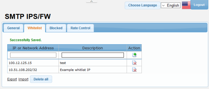 Whitelist IP Addresses, Secure Email Gateway Appliance, Comodo Secure Email Gateway | Comodo